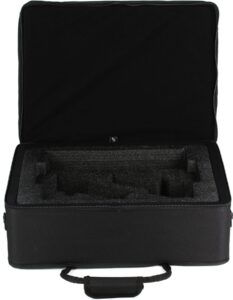 gator cases lightweight case with custom cut foam interior for rodecaster pro podcast mixer and two microphones; (gl-rodecaster2)