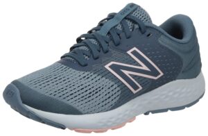 new balance women's 520 v7 running shoe, grey/silver/teal, 8.5