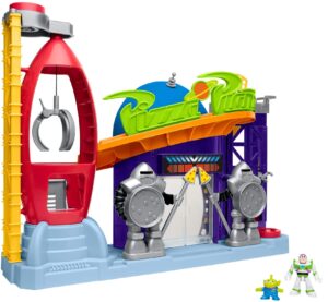 fisher-price imaginext preschool toy disney pixar toy story pizza planet playset & buzz lightyear figure for pretend play kids ages 3+ years