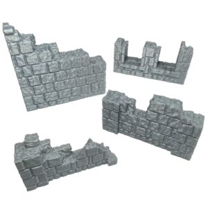 extruded gaming wall ruins set 2