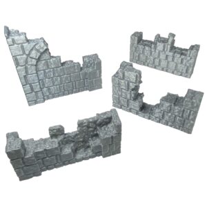 extruded gaming wall ruins set 1