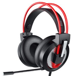 zentouch gaming headset, stereo headset with noise cancelling and mic, over ear headset for ps4 pc laptop