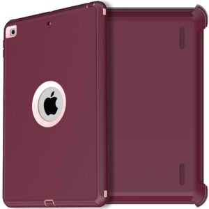 aicase ipad 9th/8th/ipad 7th gen case,ipad 10.2 2019/2020/2021 case,heavy duty shockproof triple layer defense for new apple ipad 7th/8th/9th generation 10.2-inch 2019/2020 2021 release(purple)