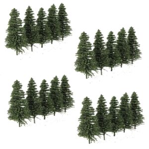 s0806 40pcs dark green pine model cedar trees 2.72 inch (69mm) for model railroad scenery landscape layout ho scale new (2.7inch)