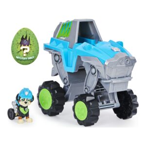 paw patrol, dino rescue rex’s transforming vehicle with mystery dinosaur figure