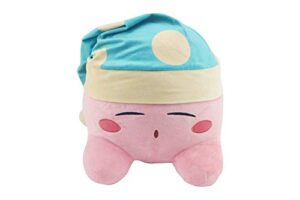 kirby sleep 12" mega plush - cute plushies, big plush & soft pillow kirby gifts for kids & adults! kirby plushes available include whip kirby, kirby sleep, fighter kirby, and link kirby sword.