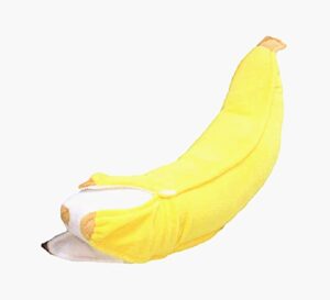 yf-anen 17'' peeled banana plush stuffed toy doll soft novelty pillow gift for kids (17inch)