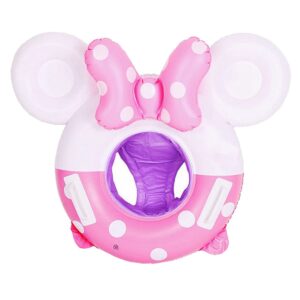 mc ttl swimming float pink mouse cartoon kids baby swimming ring inflatable pool floating round pool children toy float thick.