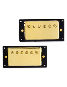 metallor humbucker double coil pickups neck and bridge pickup compatible with lp style electric guitar parts replacement gold.