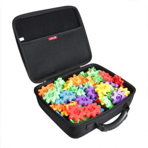 hermitshell travel case for learning resources 100 piece deluxe building set (black)