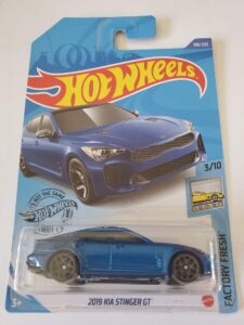 hot wheels 2020 factory fresh 2019 kia stinger gt, blue 198/250