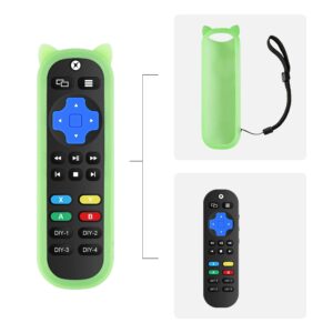 replacement remote control for xbox one, xbox one s and xbox one s, standard ir learning remote with grow in dark green case (remote+green case)