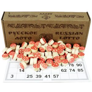 aevvv russian lotto board games - russian bingo games for family - tambola kit of wood barrels bingo cards chips - juego de loteria game rusa - loto souvenirs