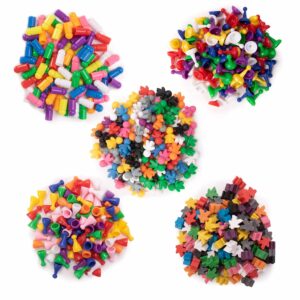 game pawn bonanza variety pack - 500 plastic multicolored bulk gaming pieces - fantasy tabletop strategy game accessories, markers, & upgrades - learning resources, counting aids, toys, arts & crafts