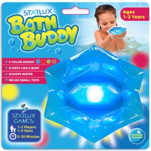 light up bath toys for toddlers 1-3: bath buddy | kids bath toys | light up water toys | glow bath toys | pool toys | sensory bath toys for autistic children | reusable, bright and fun!