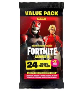 panini fortnite tc series 2 wallet pack of 24 2 bonus cards trading fat pack, randomly, rainbow, silver, auditor's target value