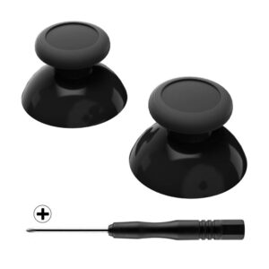 extremerate black replacement 3d joystick thumbsticks, analog thumb sticks with cross screwdriver for nintendo switch pro controller