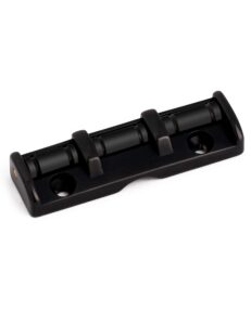 holmer 6 string metal guitar roller nut 3 saddles with screws compatible with strat or tele electric guitar black.