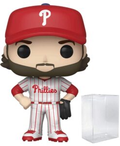 bryce harper philadelphia phillies white jersey #34 pop sports mlb action figure (bundled with ecotek pop protector to protect display box)