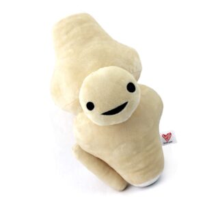 i heart guts knee joint plush - kneed for speed - knee joint stuffed pillow toy bone, knee surgery gifts - doctors, physical therapists & orthopedic surgeon gifts