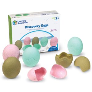 learning resources discovery eggs - 6 pieces, ages 3+ toddler learning toys, preschool learning toys