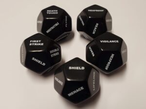 5x deluxe 12 sided large keyword & shield counters for magic: the gathering mtg ccg