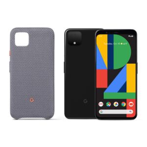 google pixel 4 xl - just black - 64gb - unlocked with pixel 4 xl case, sorta smokey