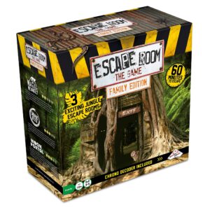 identity games [www.identity games.com] escape room the game, family edition - with 3 exciting jungle escape rooms | solve the mystery board game for family, kids & teens (english version)