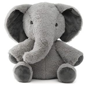 prextex elephant stuffed animals - soft & cozy baby stuffed elephant plush toy (large - 10.5 inches) machine washable stuffed animals for boys & girls 3-5+