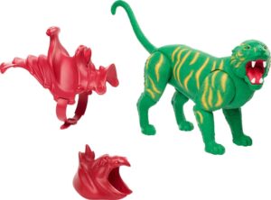 masters of the universe origins battle cat 6.75-in action figure, he-man's loyal tiger-like eternian creature for motu storytelling play and display with origins 5.5-in figures, gift for kids age 6+