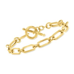 ross-simons toggle paperclip link bracelet