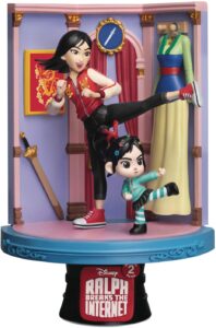 beast kingdom wreck-it ralph 2: mulan ds-054 d-stage statue, multicolor, 6 inches