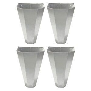 little giant rc2 galvanized steel medium poultry restraining flat back design funnel cone for chicken, birds, and turkeys up to 10 pounds, (4 pack)