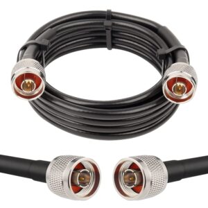 mookeerf n cable, lmr240 equivalent coaxial cable 10ft,ultra low loss n male cable 50ohm,kmr240 n male to n male connector jumper cables for antenna,wifi router,signal booster, amplifier