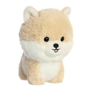 aurora® playful teddy pets™ pomeranian stuffed animal - unique design - endless play - brown 6.5 inches