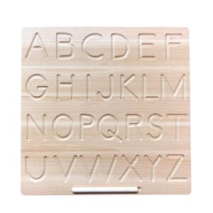 mfumyy montessori alphabet number tracing boards double sided wooden learn to write abc 123 board writing practice board for kids preschool educational toy,homeschool supplies (abc+abc board)