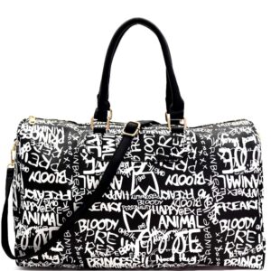 trendeology travel duffel bag weekender graffiti novelty tote handbag