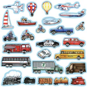 story time felts cars trucks train planes precut felt/flannel board figures 26 pcs transportation car truck (regular)