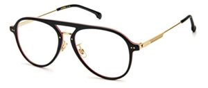 carrera 1118/g aviator prescription eyewear frames, black red, 55mm, 17mm