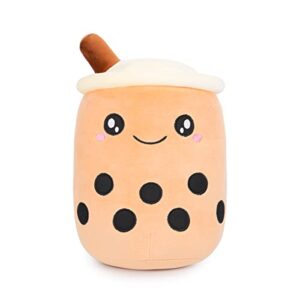 aixini 19.6 inch boba plush stuffed bubble tea plushie cartoon milk tea cup pillow big, soft kawaii pillow