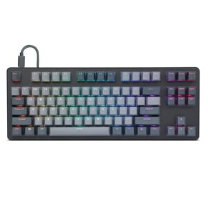 drop ctrl mechanical keyboard — tenkeyless tkl (87 key) gaming keyboard, hot-swap switches, programmable macros, rgb led backlighting, usb-c, doubleshot pbt, aluminum frame (cherry mx brown, black)