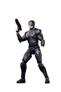 hiya toys robocop 2014: battle-damaged robocop 1:18 scale action figure, multicolor