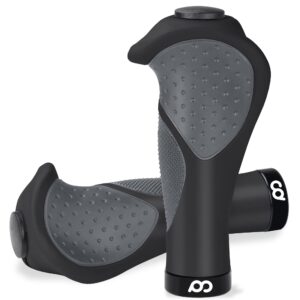 cyclingdeal mountain bike grips bicycle handlebar grips - ergonomic bike grips anti-slip design for mtb grips - soft gel bike handlebar grips - quality bike handle grips - classic grips