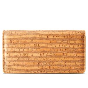 cork wallet women vegan slim for cards, notes and coins zebra pattern