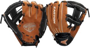 easton | professional youth baseball glove | 10" | rht | carmel/black | i web | py10br