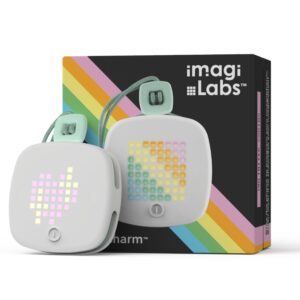 imagicharm - stem educational coding toy for kids - programmable accessory pairs with mobile-based game to create and bring to life your own pixel art - gift for girls and boys age 8-13+