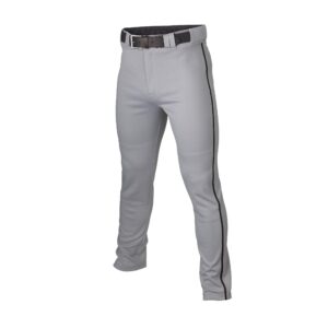 easton | rival+ piped baseball pant | grey/black adult | small