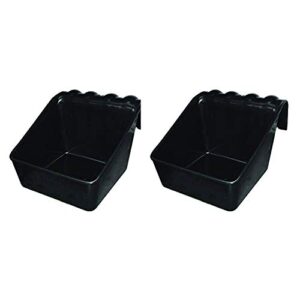 little giant 50 pound plastic universal livestock block holder and feeder (2 pack)