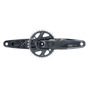 sram gx eagle superboost+ crankset - 165mm, 12-speed, 32t, direct mount, dub spindle interface, lunar