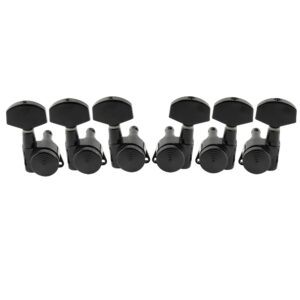 musiclily ultra 3x3 19:1 ratio guitar locking tuners tuning pegs keys machines heads set compatible with les paul style electric or acoustic guitar, black